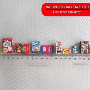 Miniature Snack Box Template: Candies, Cereal, Choco (digital File) - Etsy
