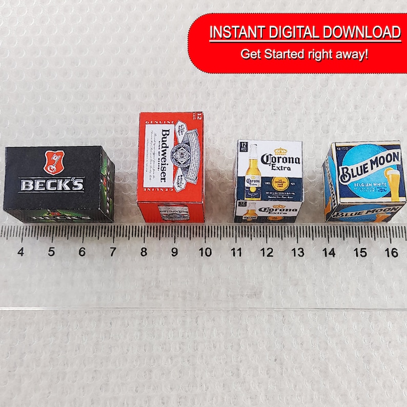 Miniature Drink Box Set: 6 Printable Grocery Boxes (digital File) - Etsy