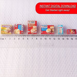 12 Style Miniature Food Box Template | Printable Dollhouse Miniatures ...