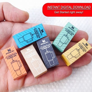 Miniature 6 Style Stanley Box Template - Digital Download File ...