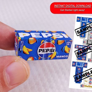 11 Style Mini Pepsi Box Groceries Miniature Grocery Cola Drink Box Set ...