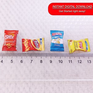 Miniature Chips Package 33 Mini Multipack Groceries PRINTABLE File ...