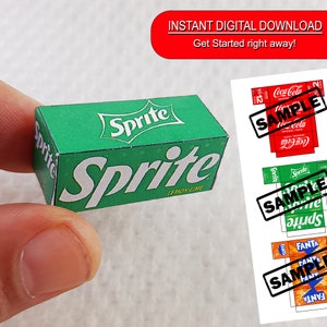 Mini Grocery Coke & Soda Drink Box Template Printable Files ,DIGITAL ...
