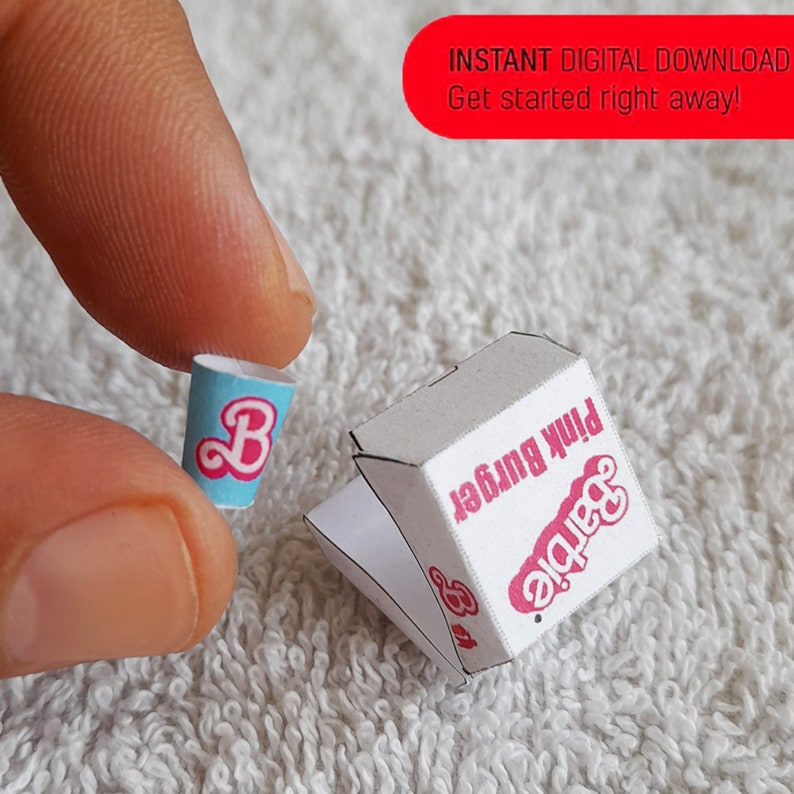 Barbie Hamburger Menu Template Miniature Food Barbie Menu - Etsy