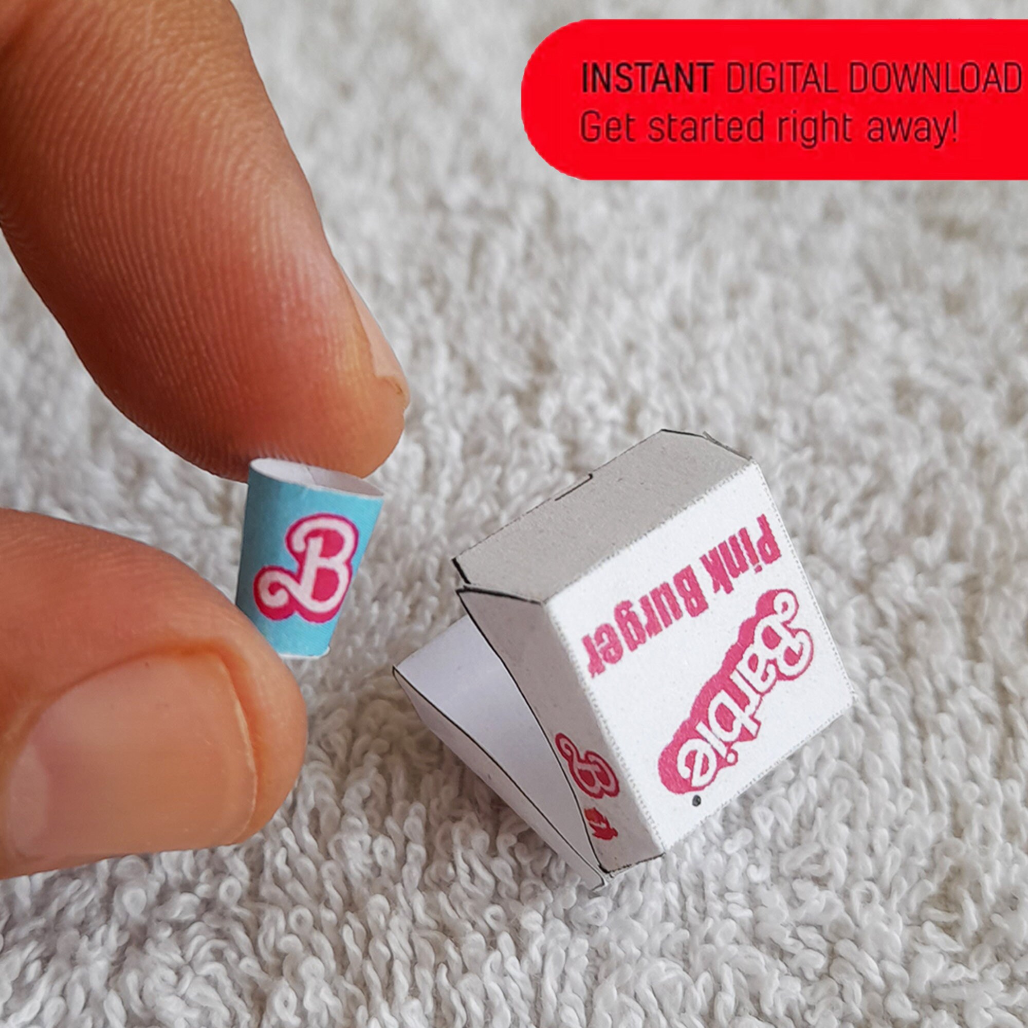 Barbie Hamburger Menu Template Miniature Food Barbie Menu - Etsy Canada