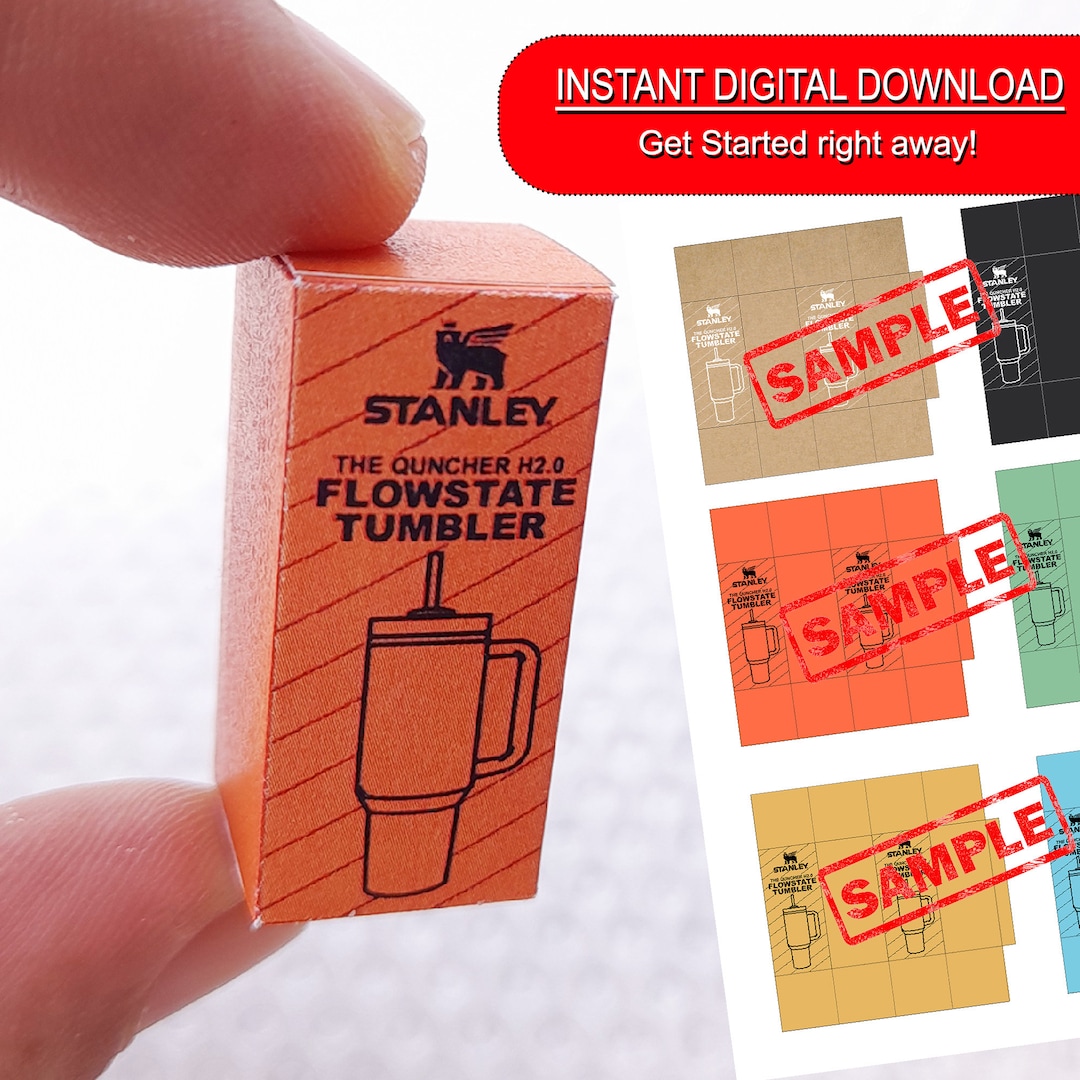 Miniature 6 Style Stanley Box Template - Digital Download File ...