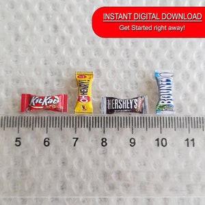 Miniature Candy Bar Template: 28 Printable Pieces (digital Download) - Etsy