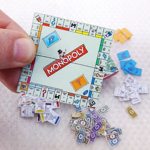 Miniature Monopoly Game Template: Printable Full Set (digital File) - Etsy