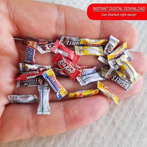 Miniature Candy Bar Template: 28 Printable Pieces (digital Download) - Etsy