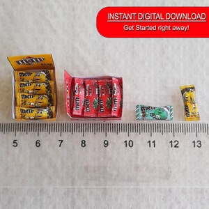 Miniature Chocolate Candy Set: Printable Mini Groceries (digital ...