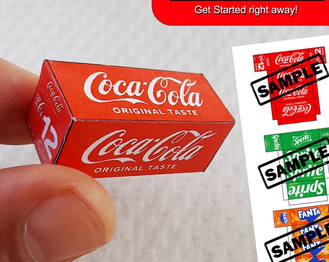 Printable Miniature Coke Cans Template | Miniature Coke Sprite Set ...