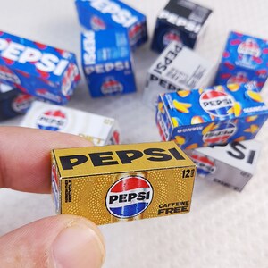 11 Style Mini Pepsi Box Groceries Miniature Grocery Cola Drink Box Set ...