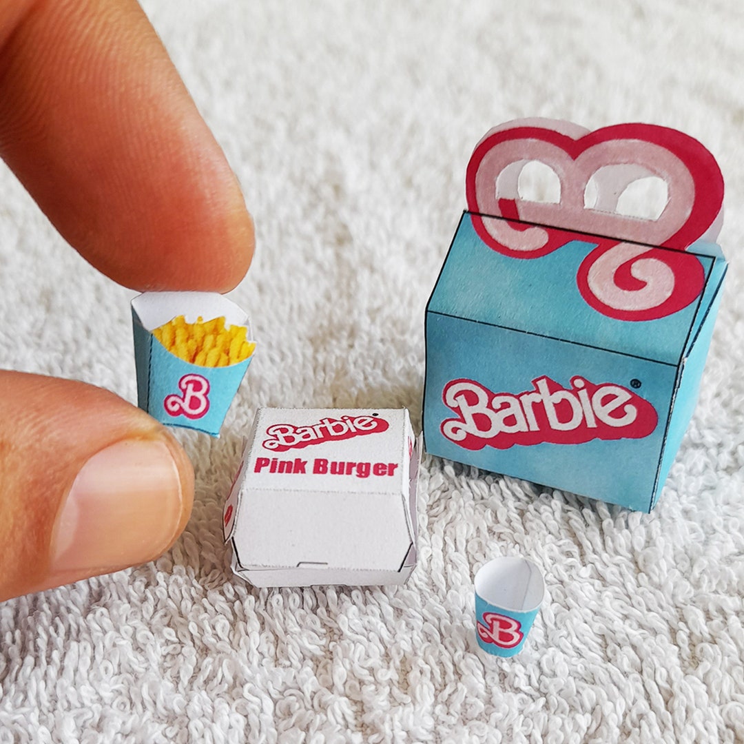 Barbie Miniature Food: Hamburger Menu Template (digital Download) - Etsy