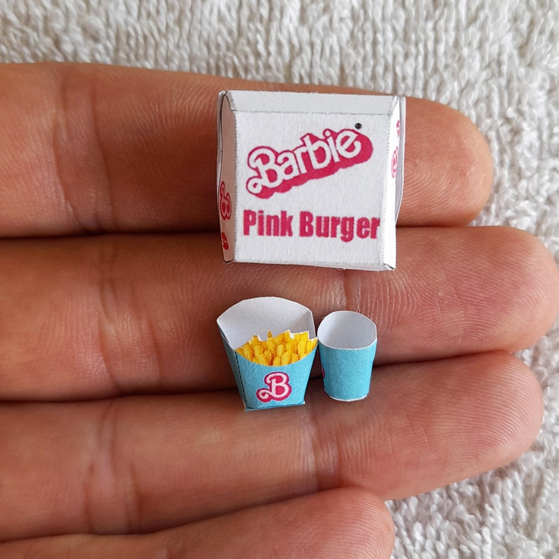 Barbie Hamburger Menu Template Miniature Food Barbie Menu Digital ...