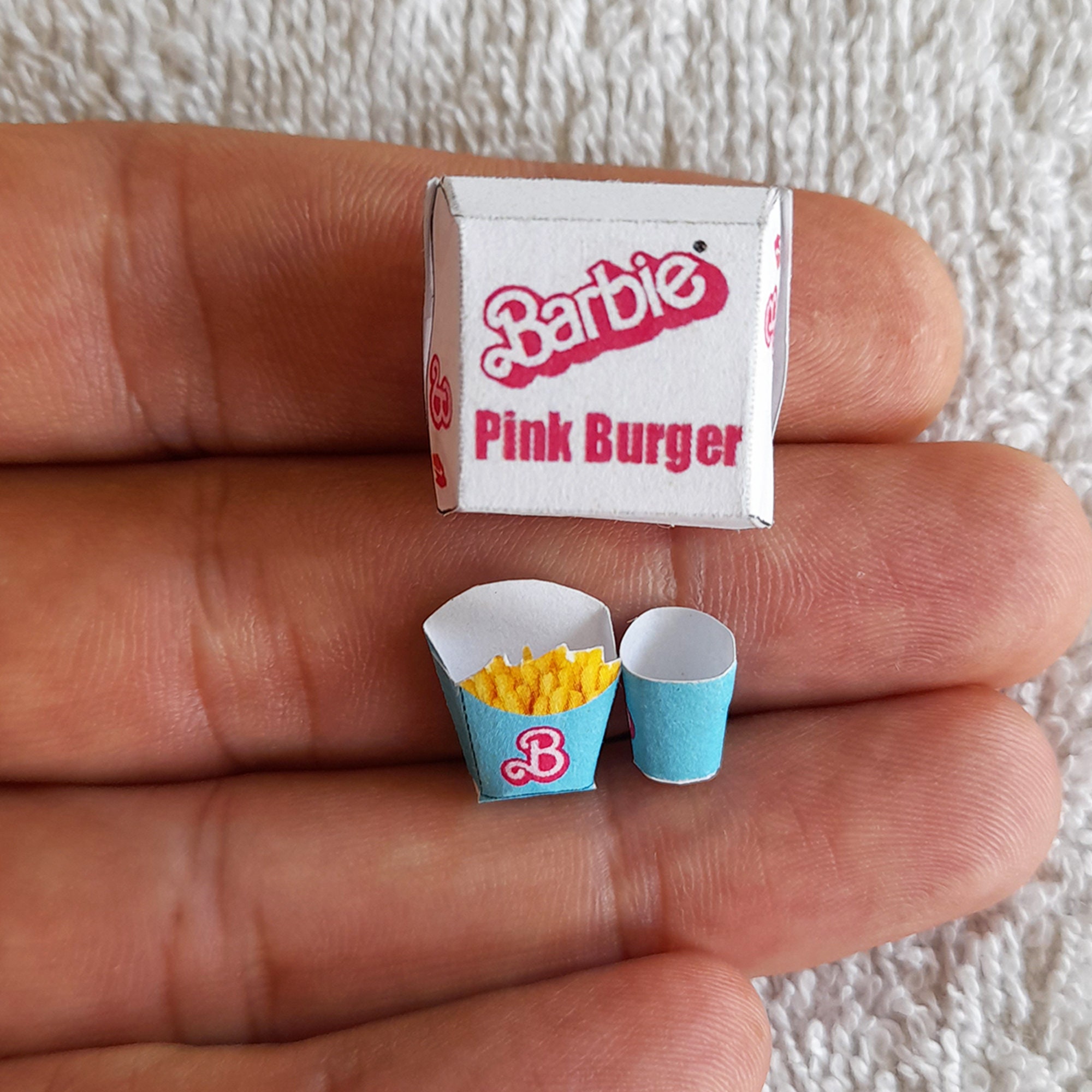 Barbie Hamburger Menu Template Miniature Food Barbie Menu - Etsy Canada