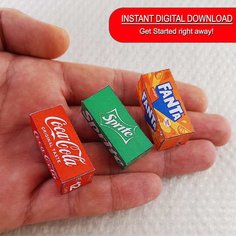 Mini Grocery Coke & Soda Drink Box Template Printable Files ,DIGITAL ...