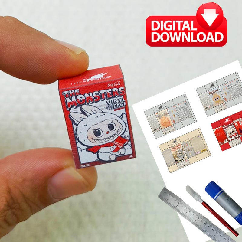 Labubu Party Box Template - Etsy