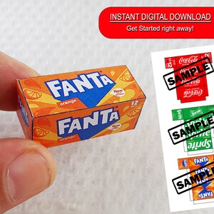 Mini Grocery Coke & Soda Drink Box Template Printable Files ,DIGITAL ...