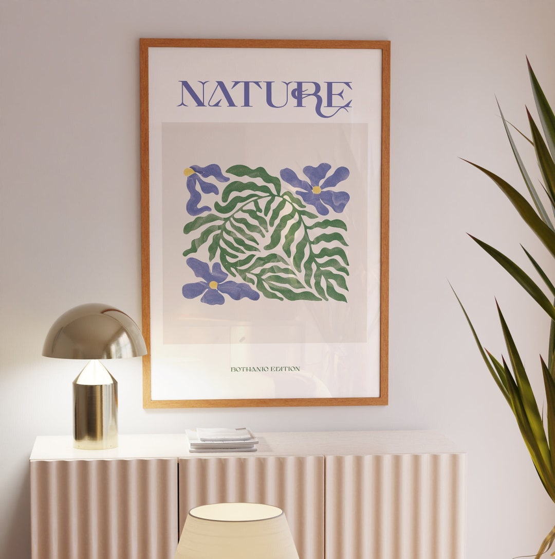 Botanical Flower Poster Aesthetic Print Wall Decor - Etsy