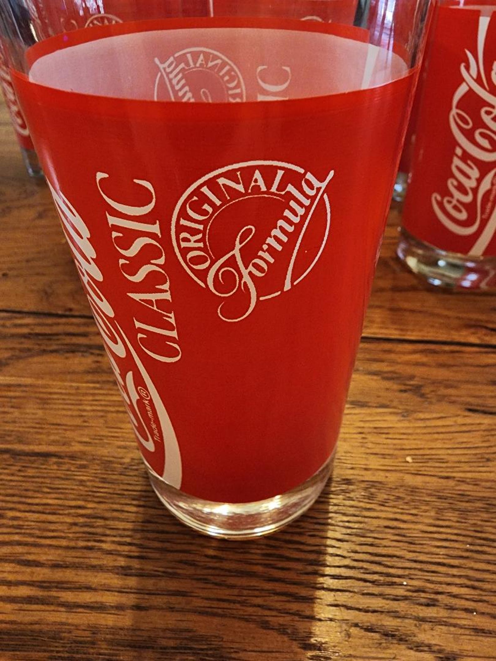 Vintage Coca Cola Classic Original Formula Glasses 1970's Set of 8 - Etsy