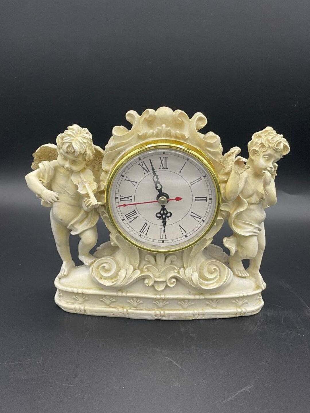 Vintage Ceramic Cherub Decorative Table Quartz Clock/works - Etsy