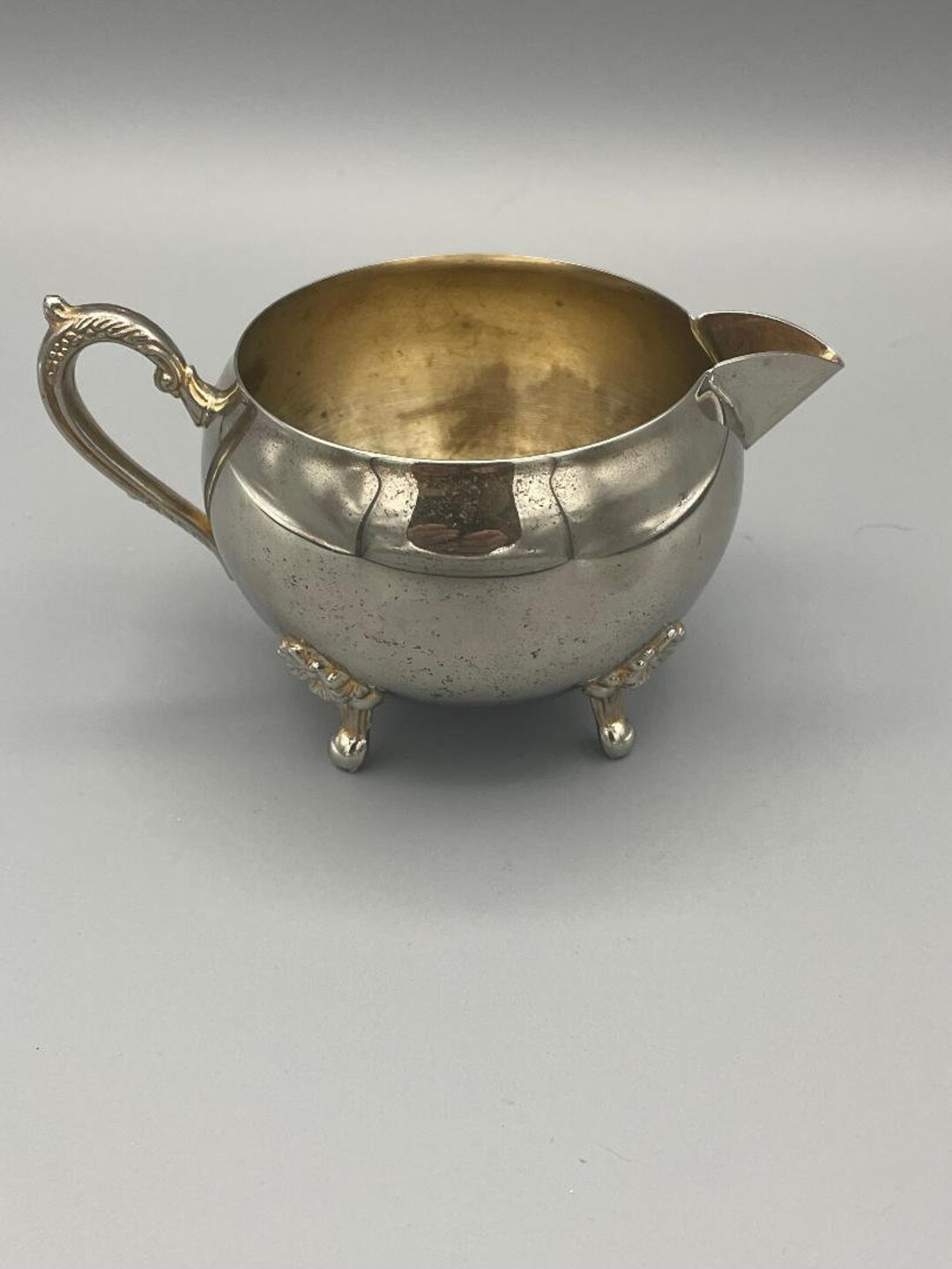 Oneida Silver Plate Creamer Du Maurier or Baronet Gold Wash - Etsy