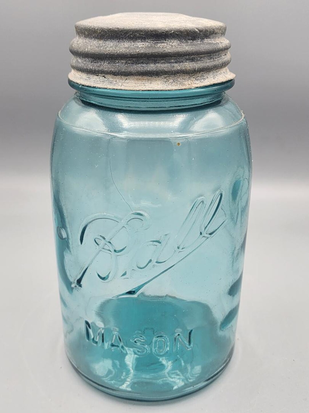 Antique Ball Mason Rare Shape With Zinc Lid #2 1910-1923 - Etsy