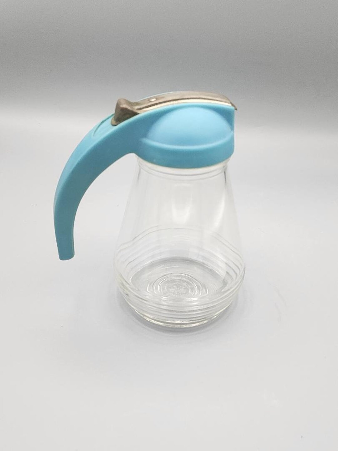 Vintage Syrup Dispenser With Teal Top & Handle - Etsy