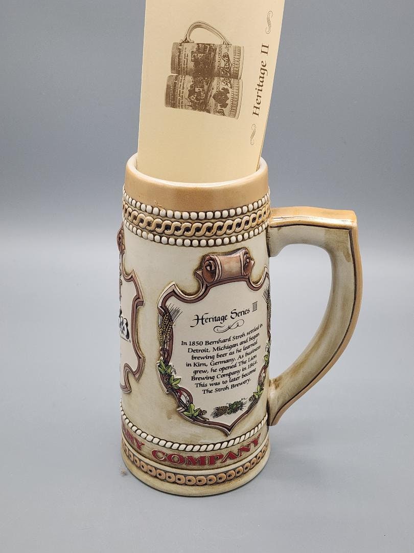 Stroh's Brewery Company Stein Beer Mug Heritage Series 111 - Etsy