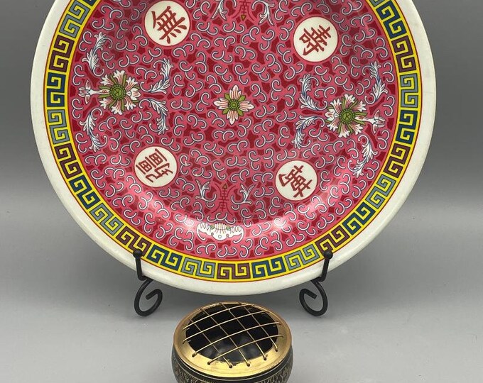 Chinese Design Longevity Pattern Lingi Melamine Ware Plate With Incense ...