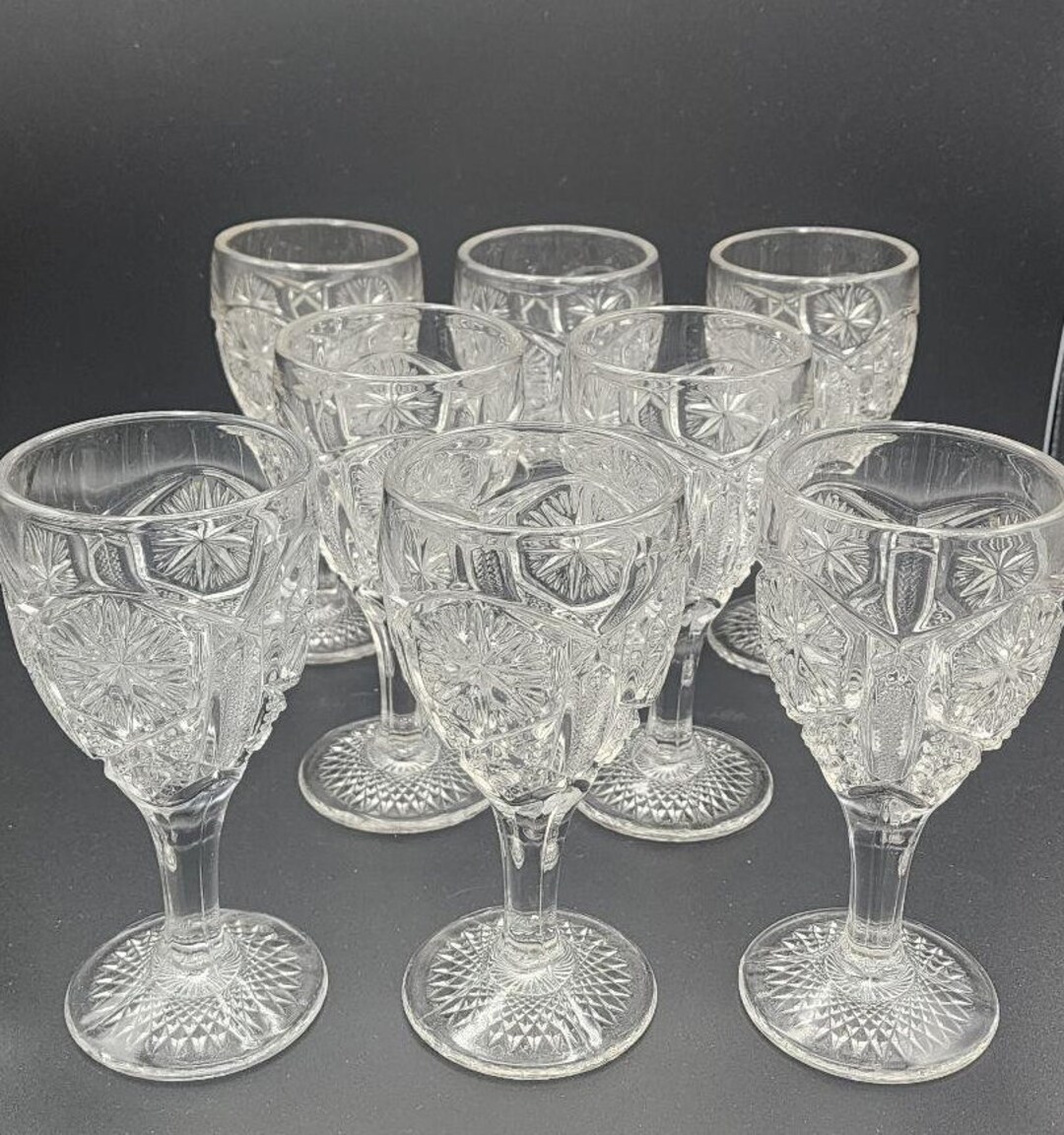 Imperial Star Glass Wine/goblet Set of 8 - Etsy