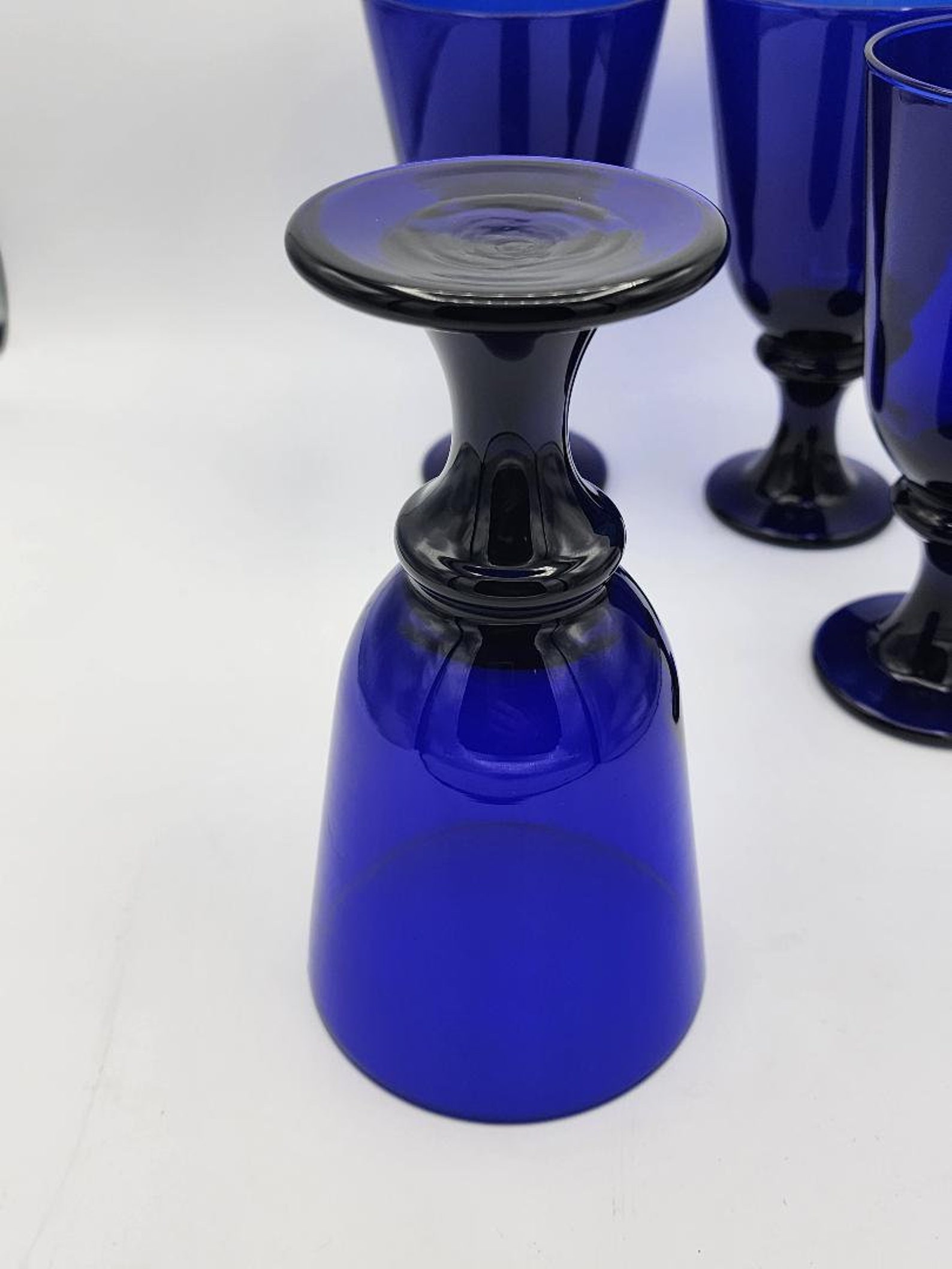 Vintage Libbey Cobalt Blue Stemmed Wine/goblet Glasses Set of 4 - Etsy
