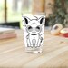 Kawaii Gothic Cat Pint Glass 16oz, Cute Black and White Pencil Drawing ...