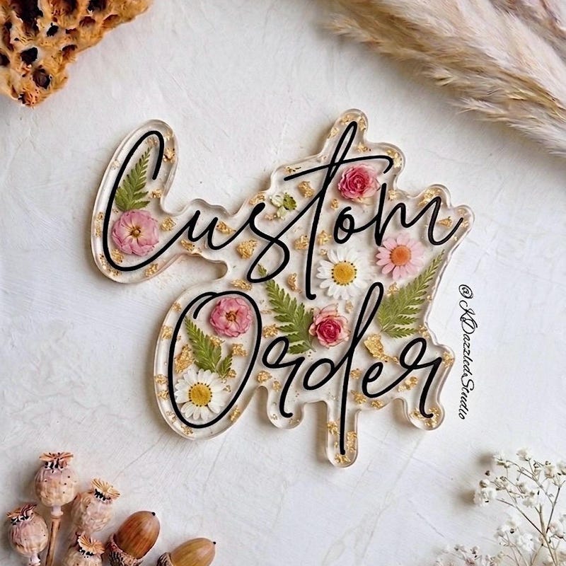 Botanical Pressed Tiles - Etsy