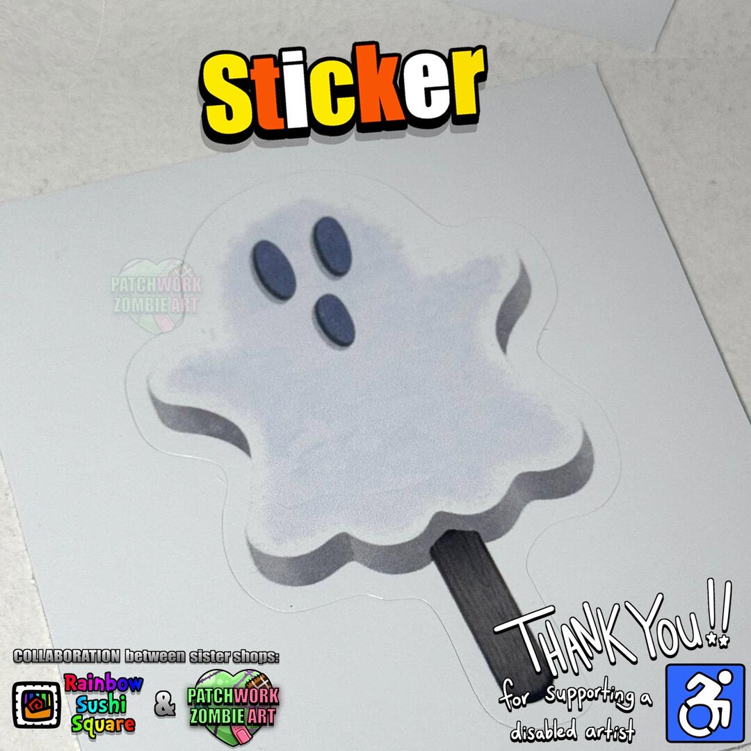 Sticker | Ghost Popsicle Sticker | Kiss-cut | Decals, Laptop Decals ...