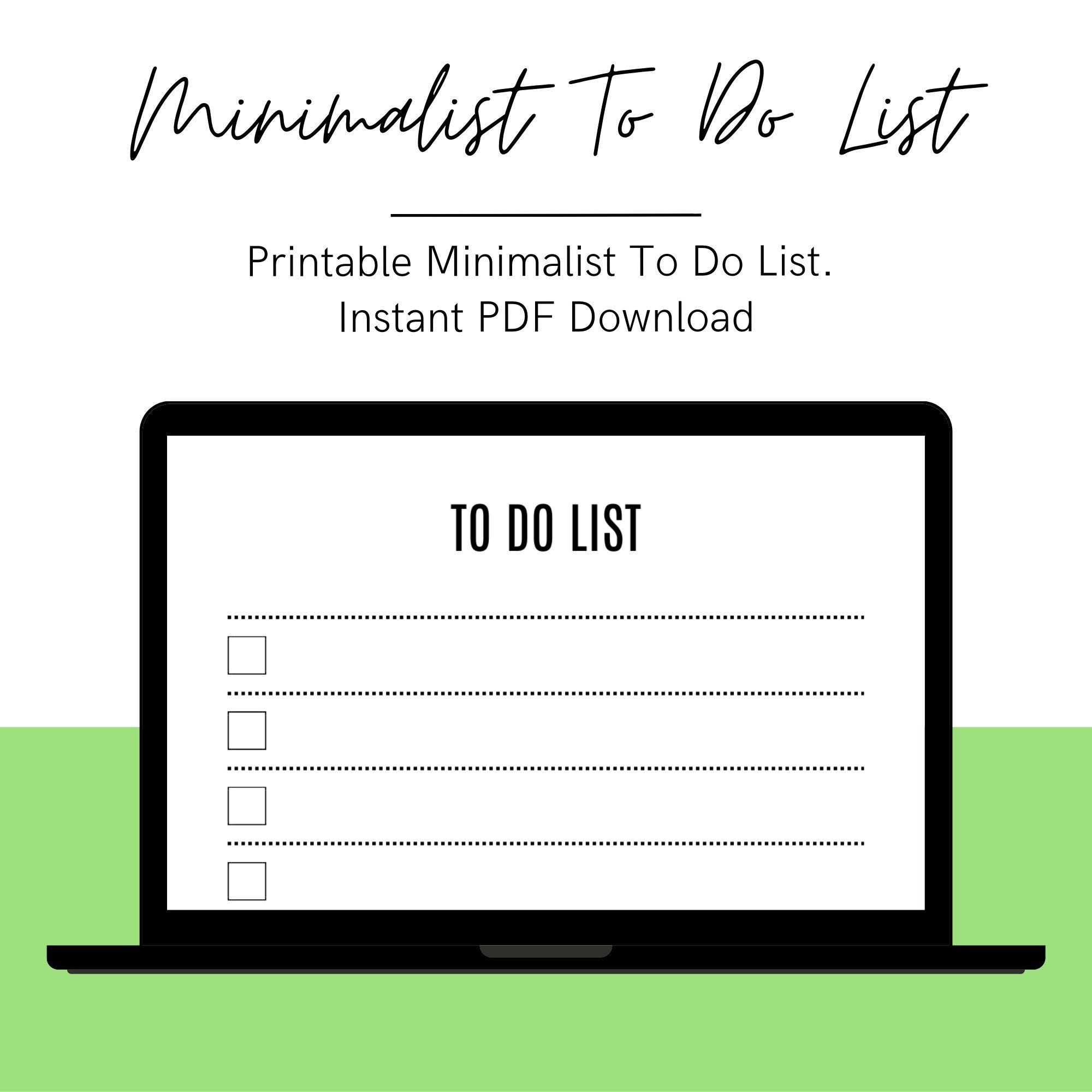 Printable Minimalist to Do List. A4 Size. Instant PDF Download - Etsy