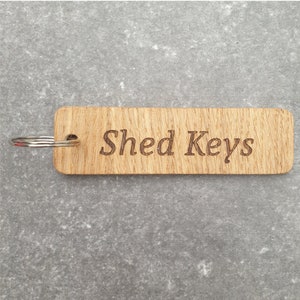Personalized Oak Keyring: Engraved Wood Key Fob - Etsy UK