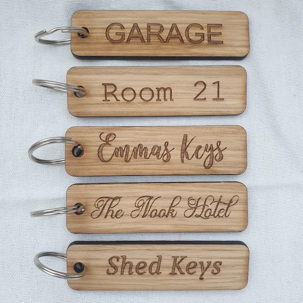 Wooden Key Ring - Etsy