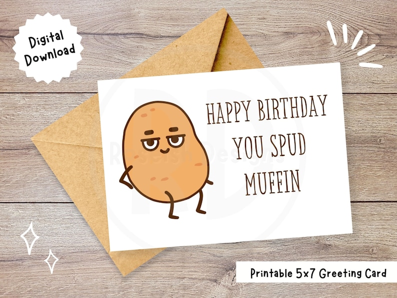 Printable Punny Birthday Card for Boyfriend, Spouse, Digital Download ...