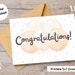 Printable Congratulations Card, Digital Download, Congrats, Baby Shower ...