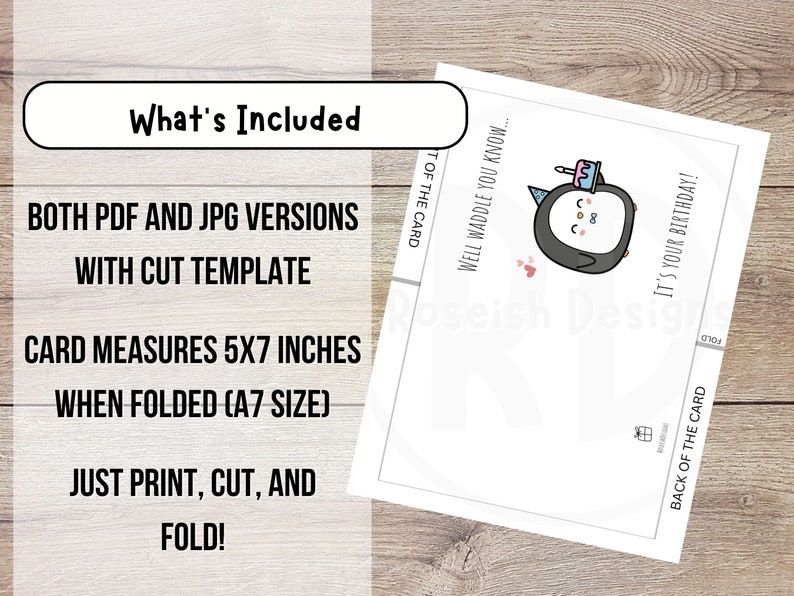 Cute Printable Birthday Card, Instant Download, Print at Home, Punny ...