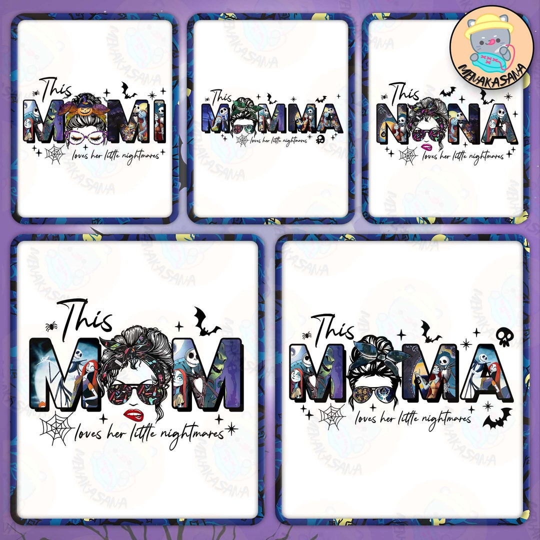 6 Horror Mama PNG Bundle, This Mama Love Her Nightmares Sublimation ...