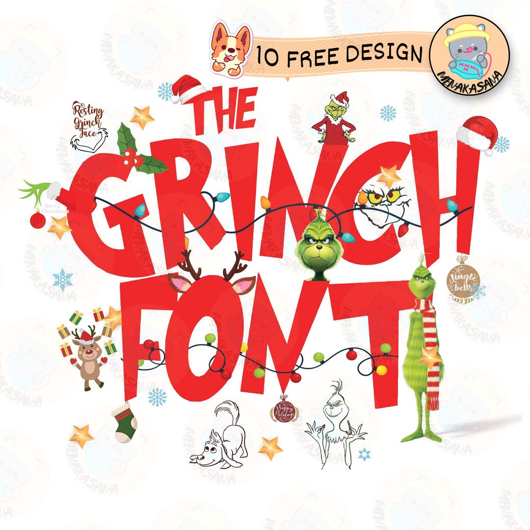 5 Grinch Font PNG PNG Font Alphabet PNG Christmas - Etsy Australia
