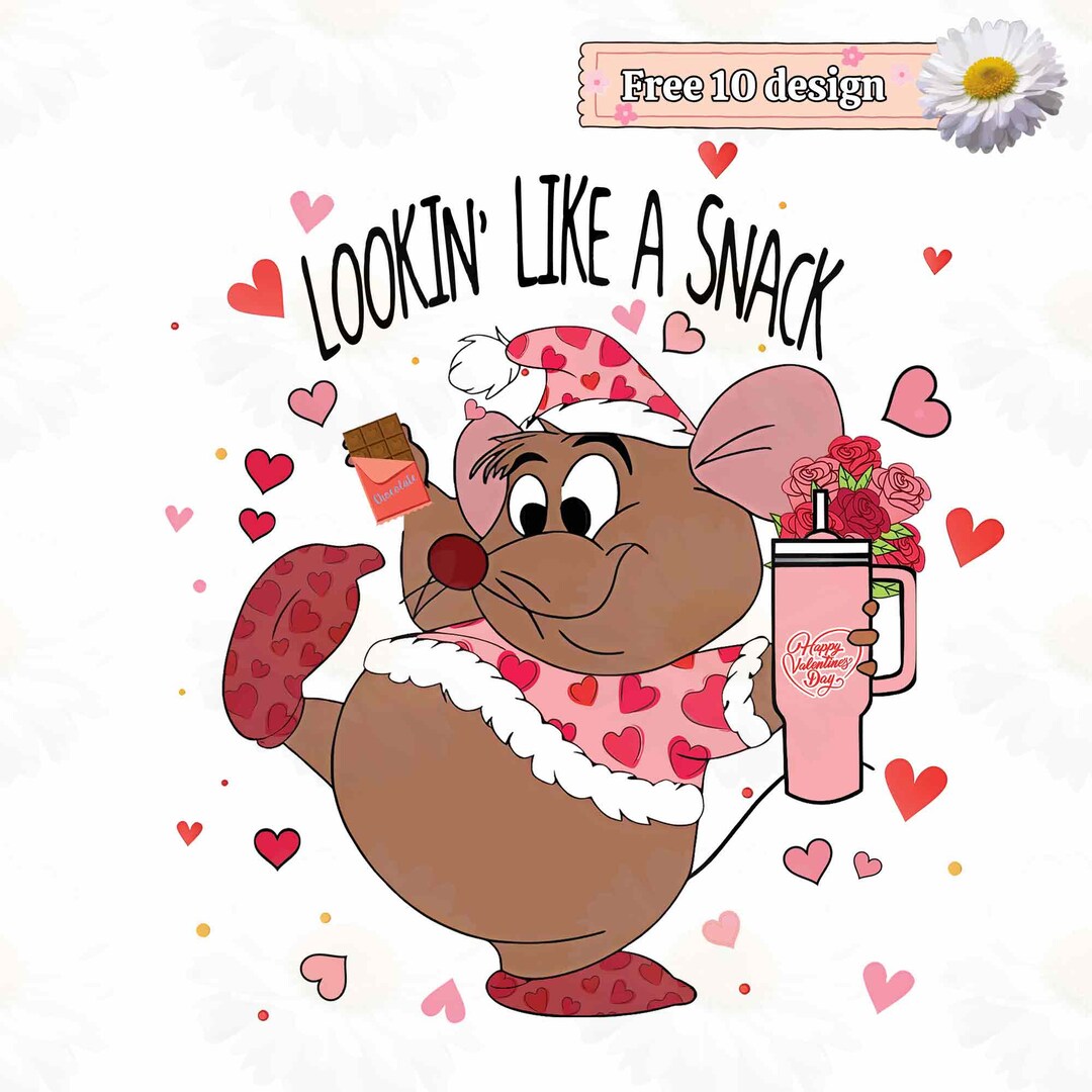 Valentine Gus Mouse PNG, Cute Mouse Friend Png, Stanley Tumbler ...