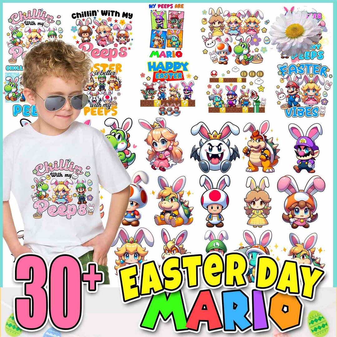 30 Super Mario Character Bunny PNG, Easter Chibi Cartoon Png, Happy ...