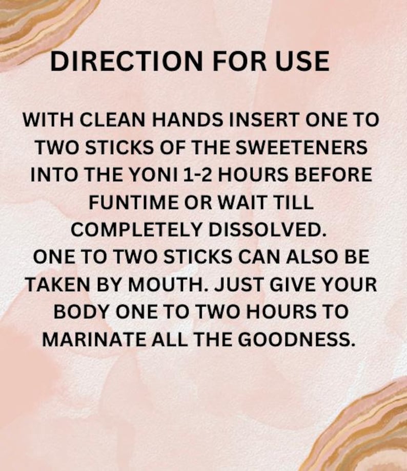 Yoni Sweetener | Yoni Sweetener Sticks | Sugar Sticks | aphrodisiac ...