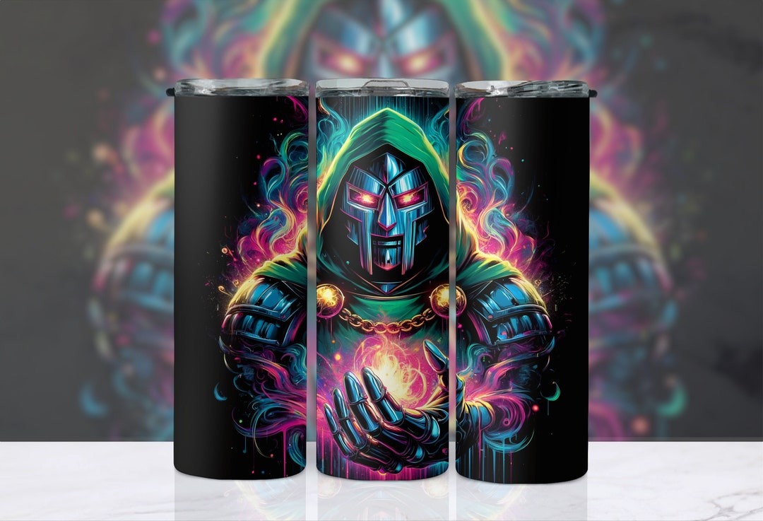 Dr. Doom Bösewicht Art 20 Unzen Skinny Tumbler Wrap, Halloween-Design ...