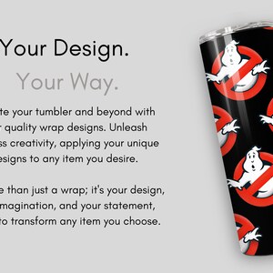 Ghostbusters Logo Seamless Pattern 20oz Skinny Tumbler Wrap ...
