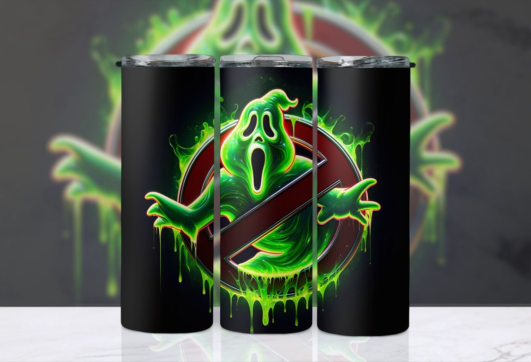 Ghostface Ghostbusters Logo 20 Oz Skinny Tumbler Wrap, Scream Logo ...