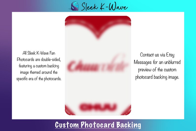 CHUU - Chocolate Custom Fan-made K-pop Photocards - Etsy